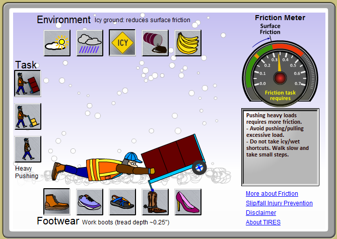 A Slips, Trips, and Falls Game